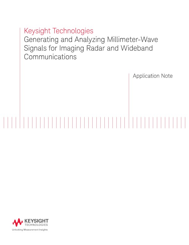 Signal Generation and Analysis of Millimeter-Wave Frequency PDF Asset Page | Keysight